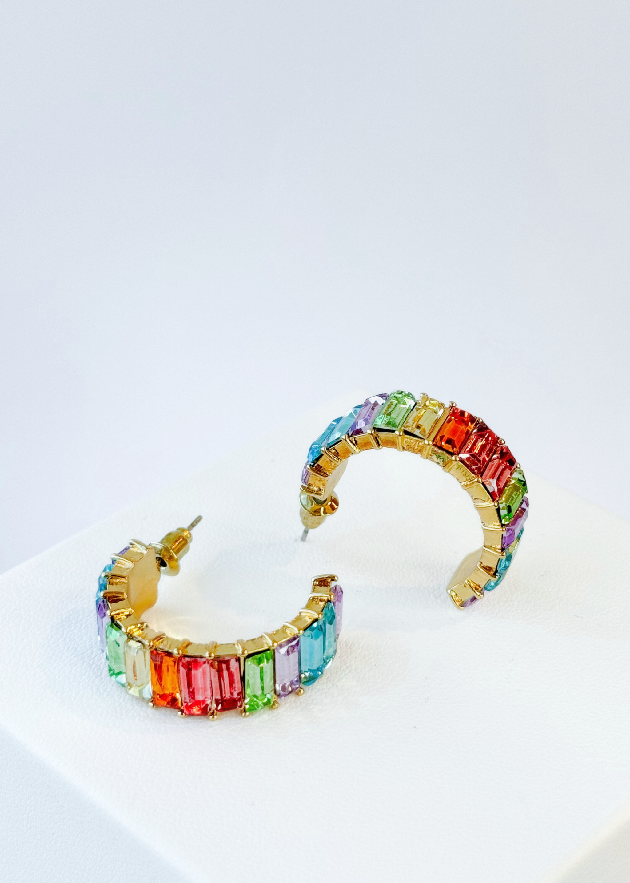 Diamante Hoop Earrings Rainbow Tuesday Label